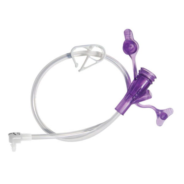 12" Right Angle Purple Dual ENFit Y-Port Feeding Set | Angel Medical Supply